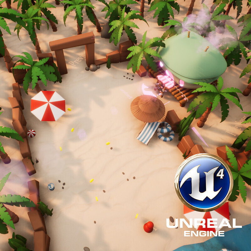 ArtStation - SpeedArt stylized beach