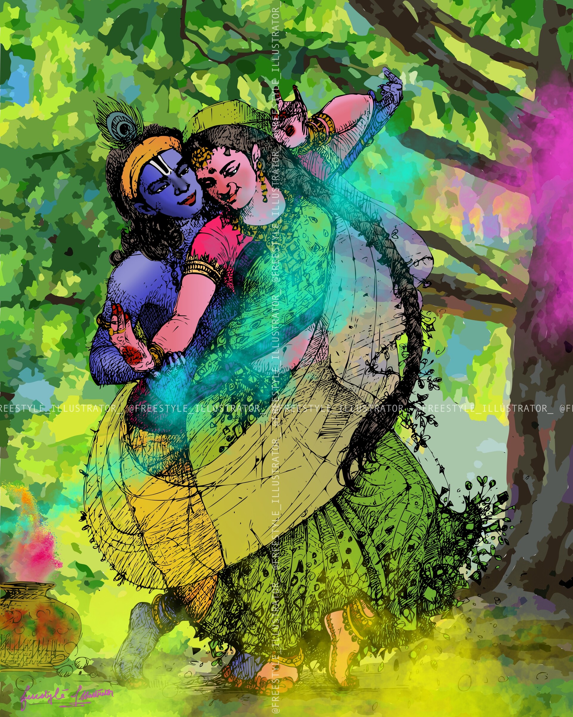 ArtStation - Radha krishna