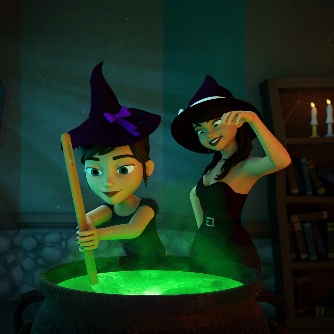 ArtStation - Witch 3D Animation Halloween