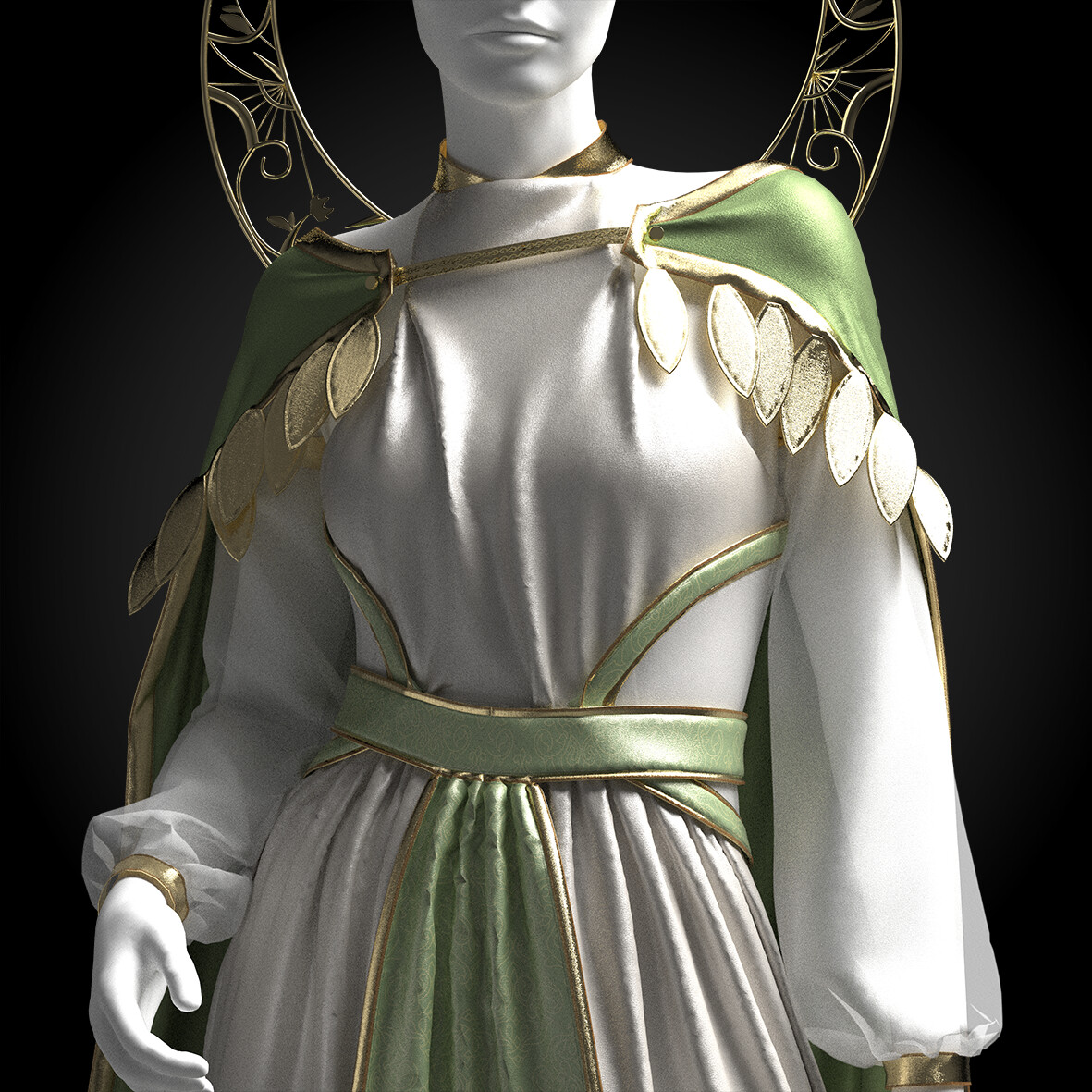 ArtStation - Fantasy Long Queen Dress