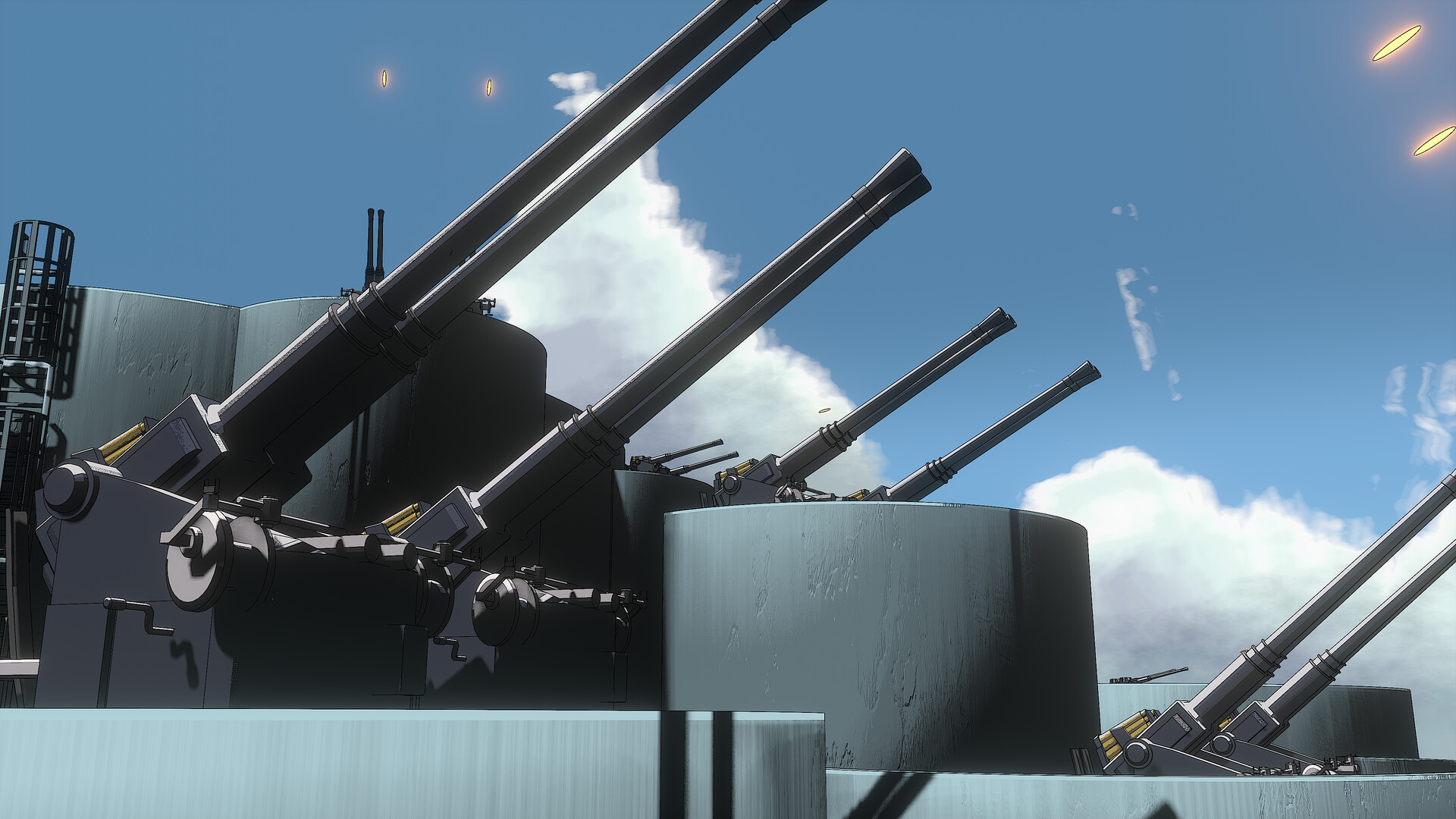 ArtStation - Twin 40mm Bofors firing animation test 1