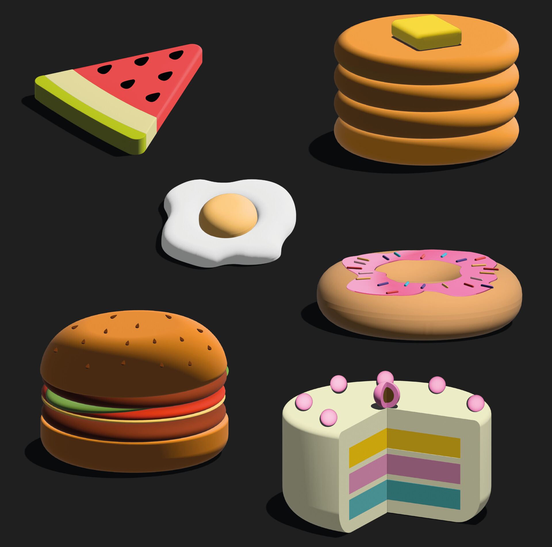 ArtStation - 3D Fast Food Illustrations