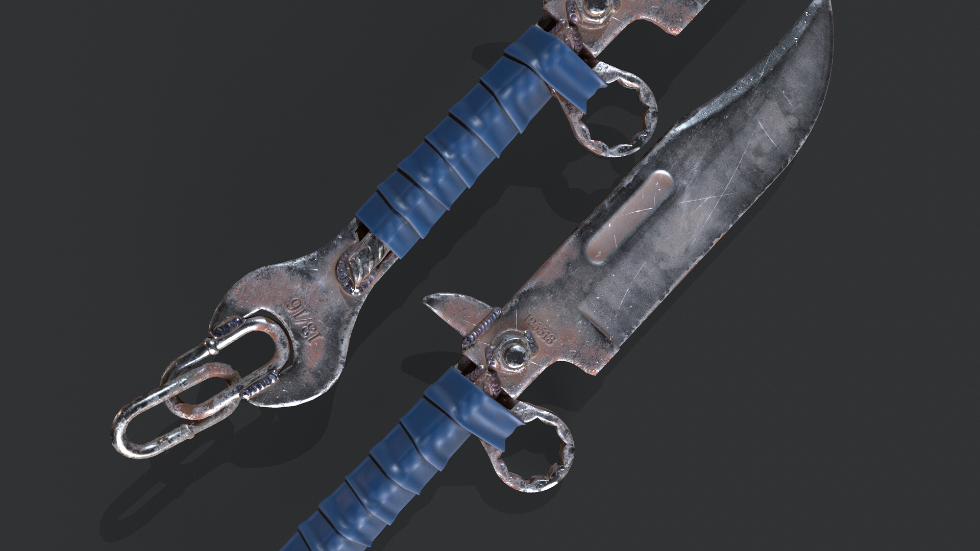 ArtStation - Post apocalyptic knife (Game Ready Asset)