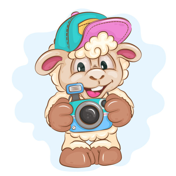 ArtStation - Cartoon Sheep with Camera.