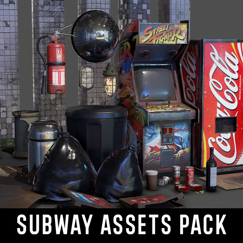 ArtStation - Subway station Assets Pack