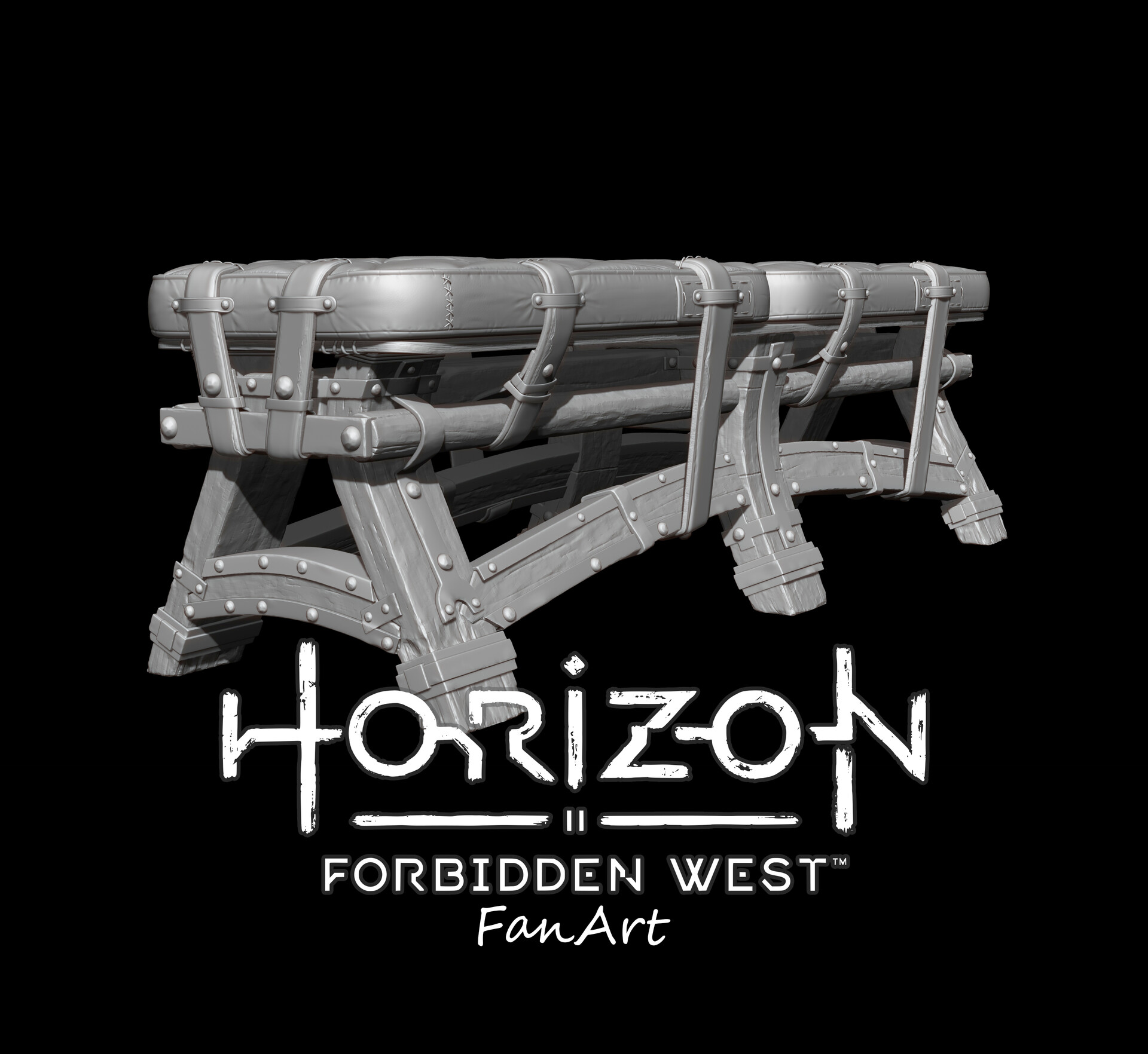 ArtStation - Oseram Bench FanArt (Horizon Forbidden West) WIP