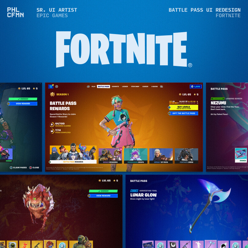 ArtStation - Fortnite Battle Pass UI Redesign