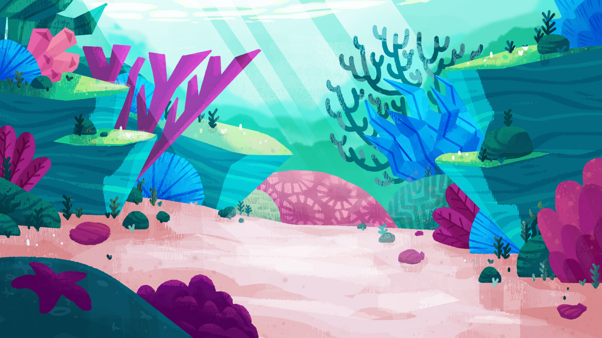 ArtStation - Coral - 2D Background