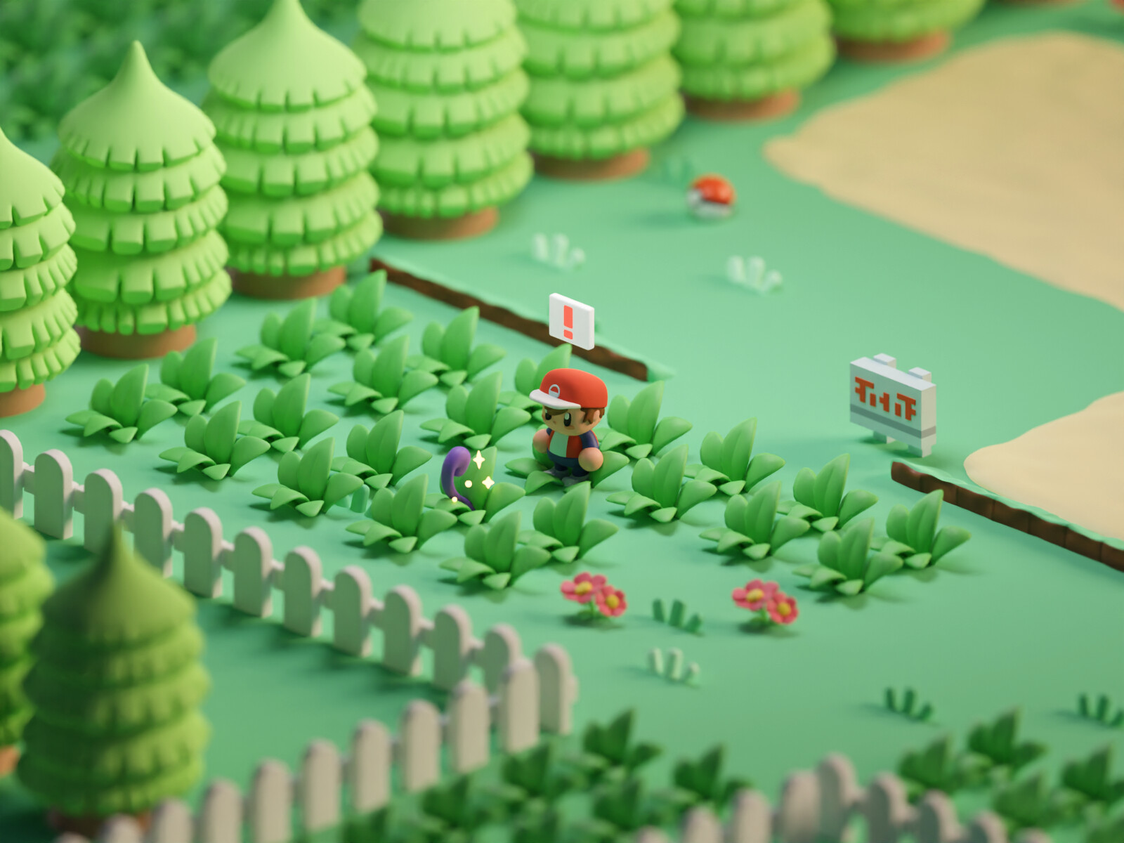 ArtStation - Pokemon FireRed/LeafGreen (Fan art)