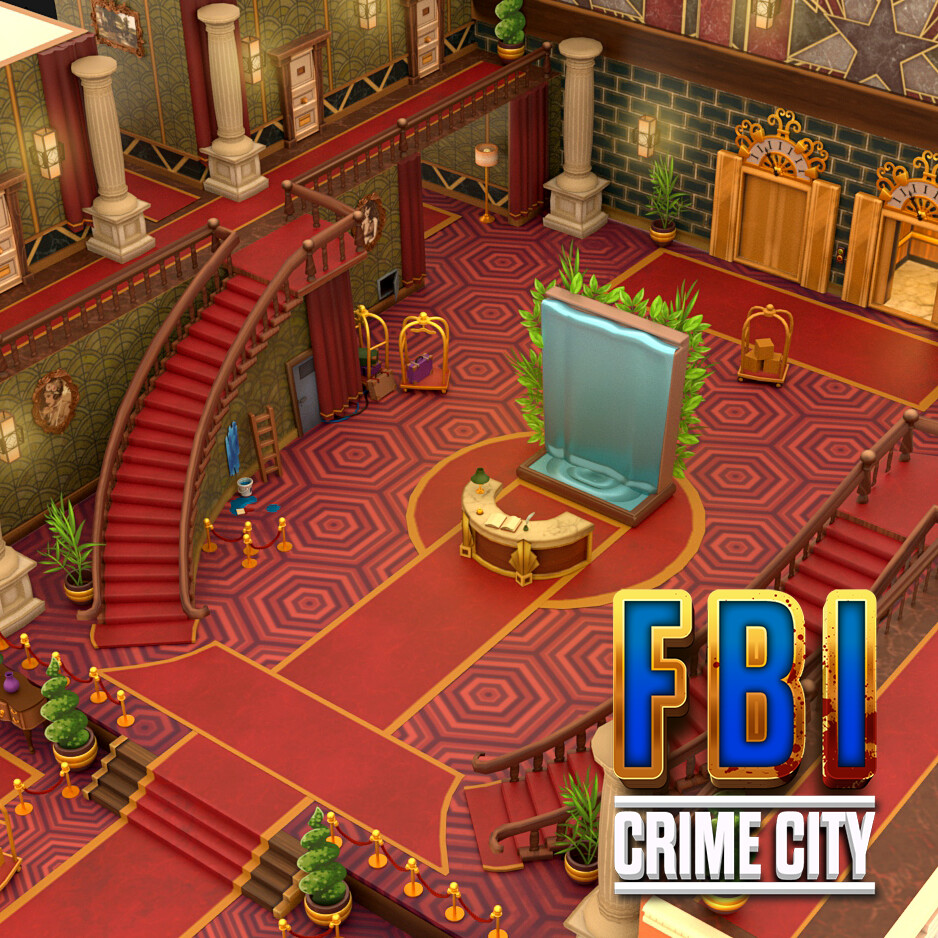 ArtStation - Lobby - FBI Crime City Match Tile