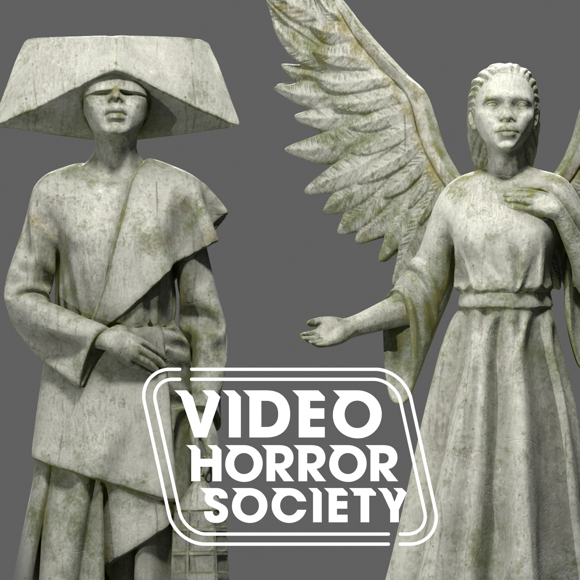 ArtStation - Video Horror Society Graveyard Statues