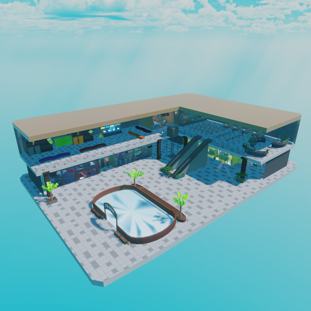 ArtStation - Low Poly Shopping Center