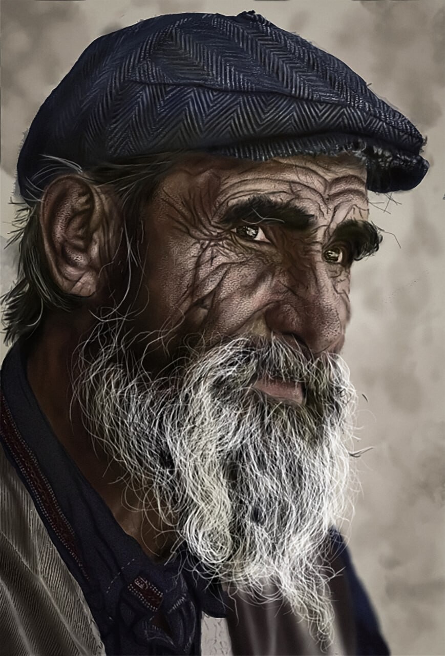 ArtStation - Old man digital painting
