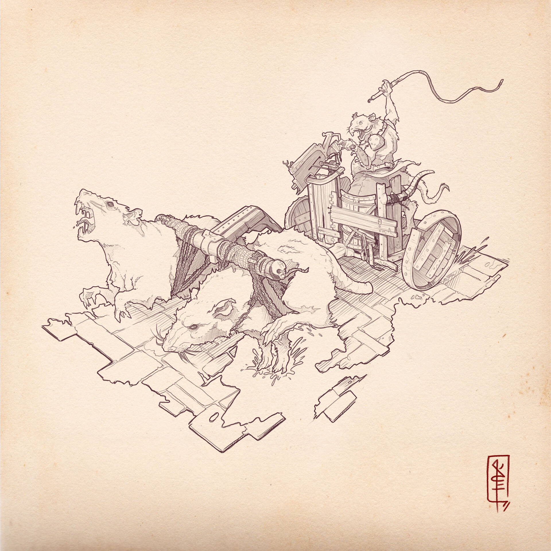 ArtStation - Wererat Battlecart