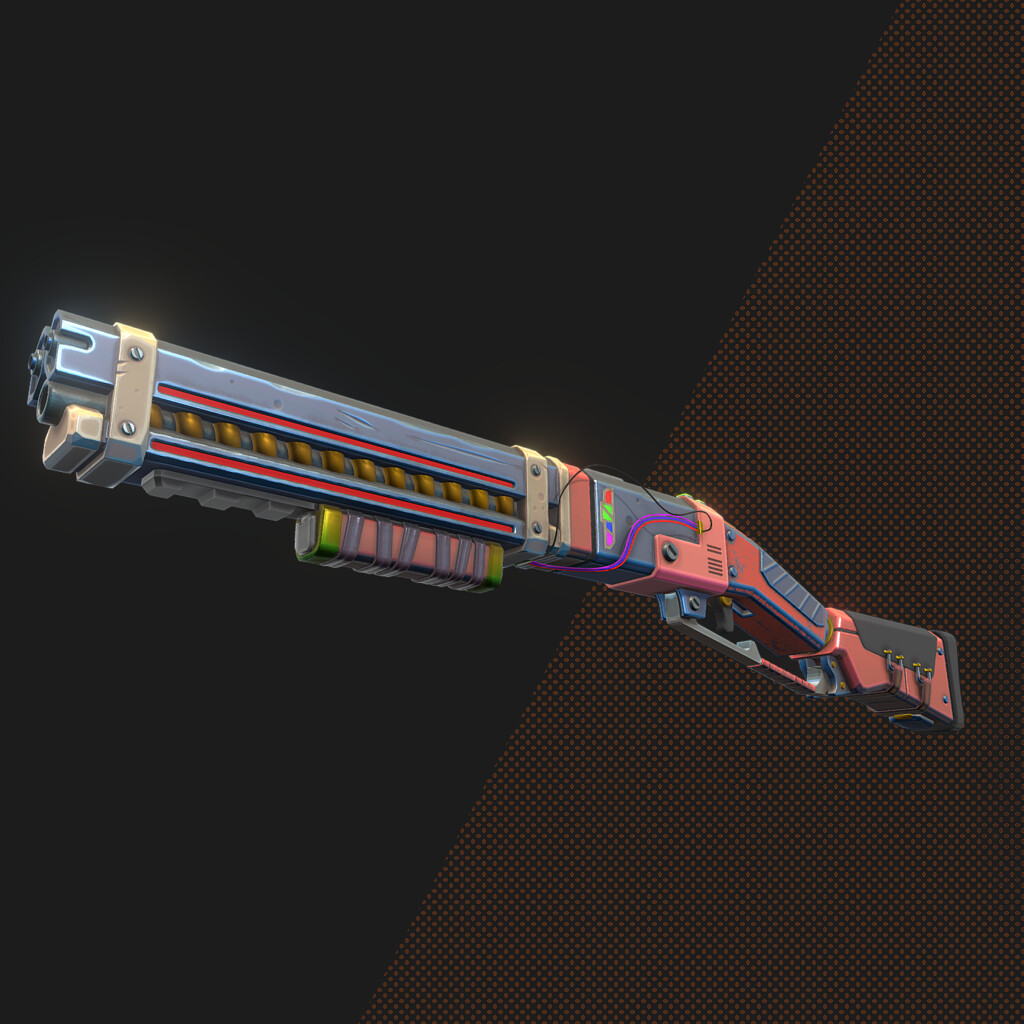 ArtStation - Stylized Cyber Shotgun