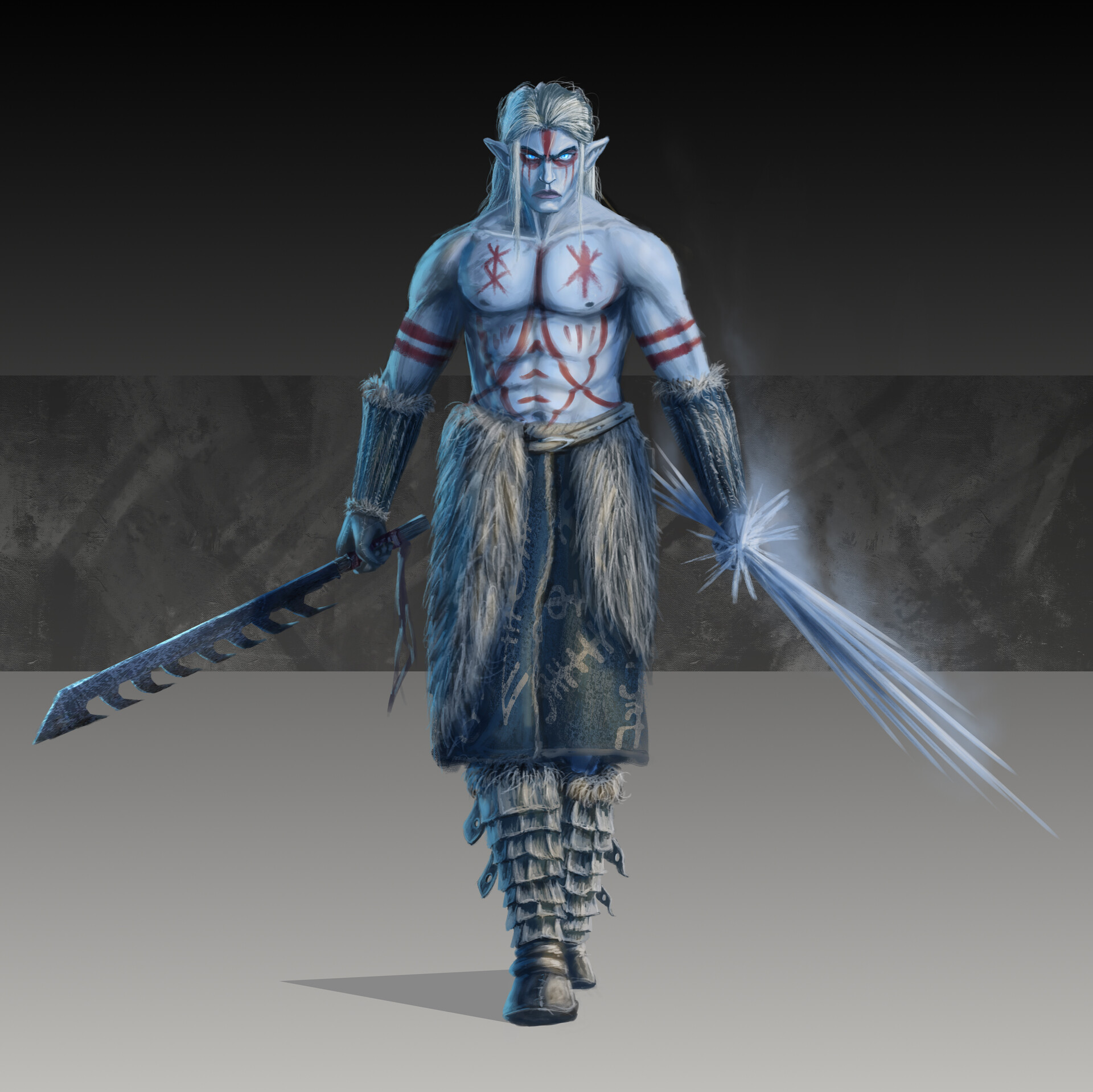 ArtStation - Frost elf berserker