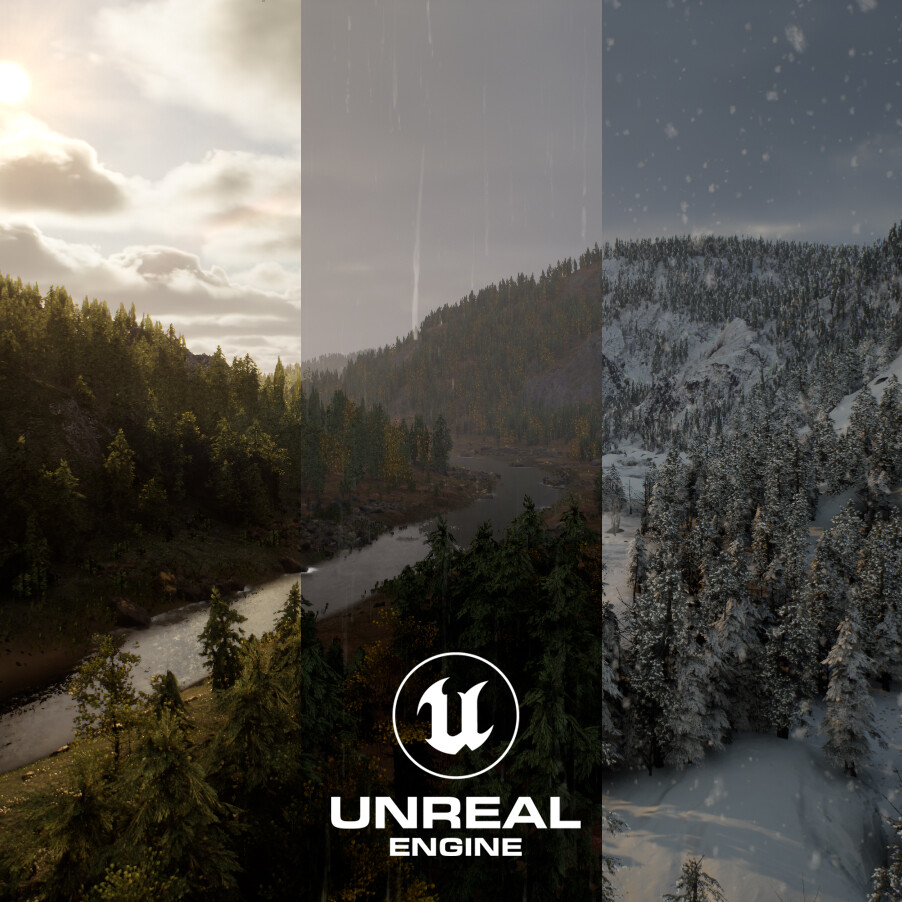 ArtStation - River Valley - Environment for Smart Glass UI Design