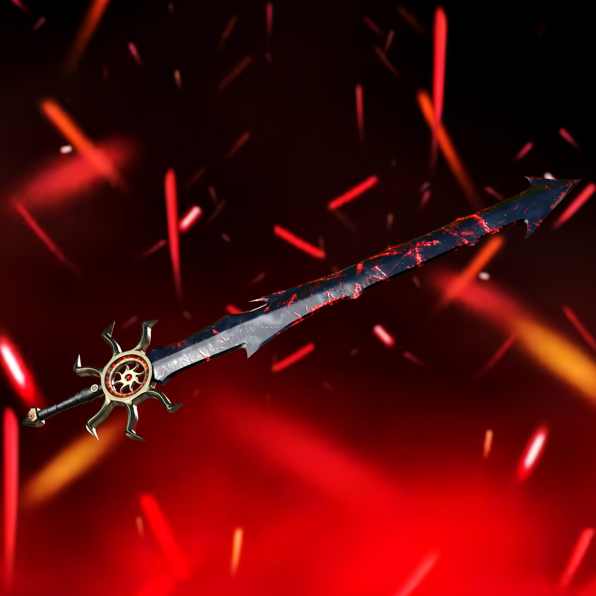 ArtStation - Flame Sword - Game Ready