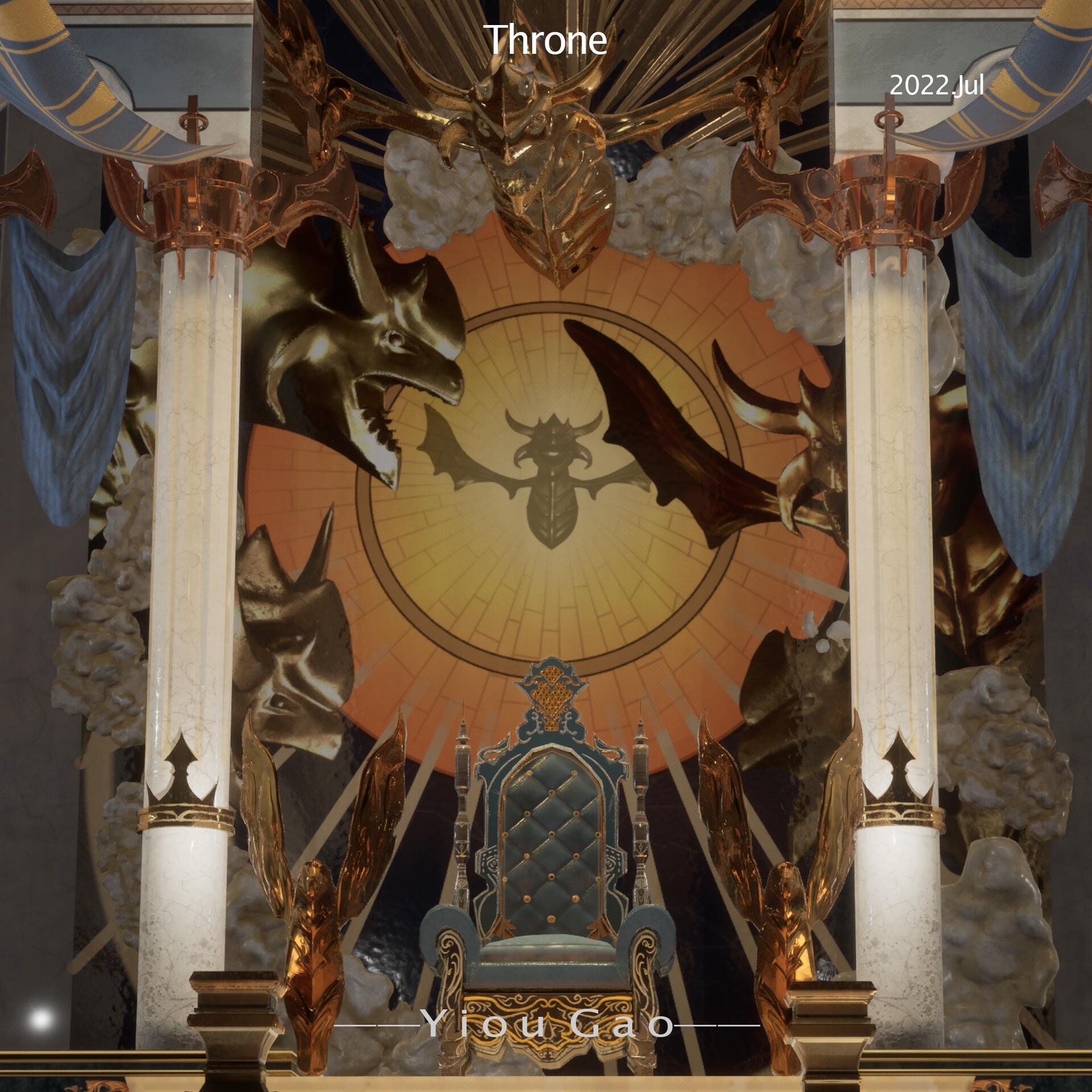 ArtStation - Unreal Scene-Throne