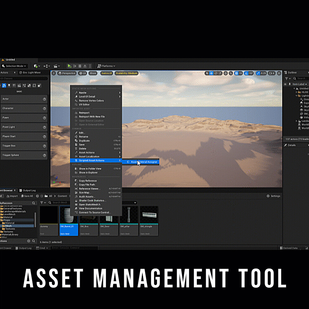 ArtStation - Unreal Engine 5.1 asset auto material assigner