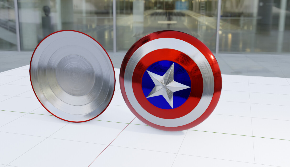 ArtStation - Captain America's Shield Render Study