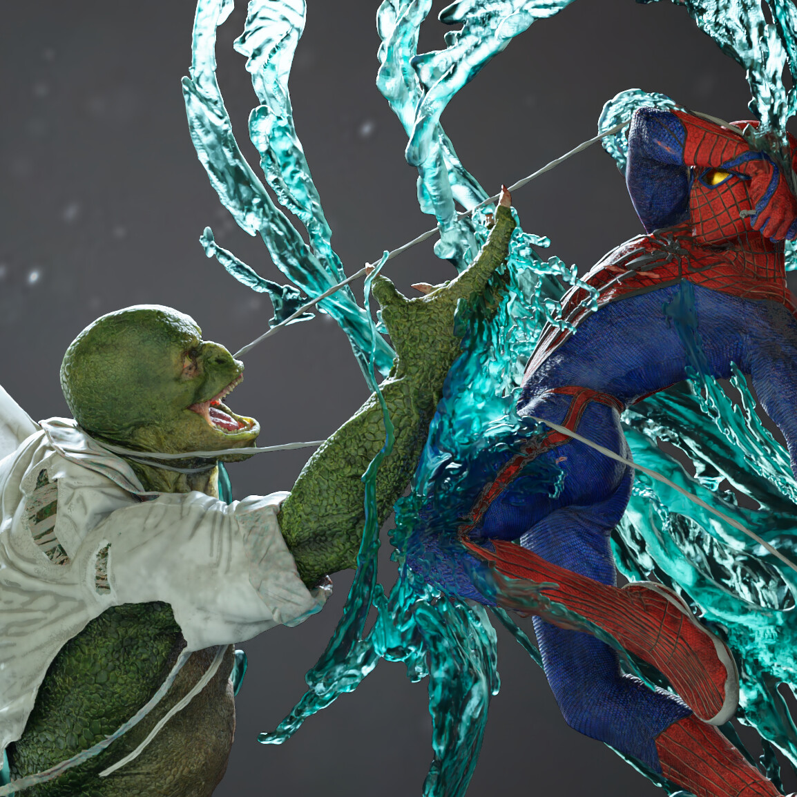 ArtStation - Spider-man VS Lizard |Collectibles|