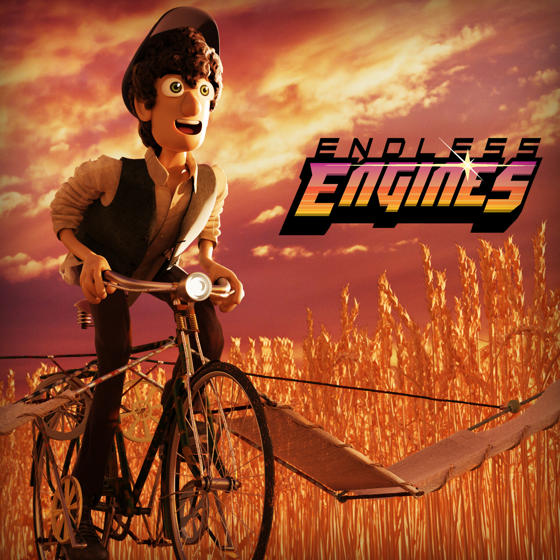 ArtStation - Endless Engines Challenge - 'Flying Bicycle' Submission