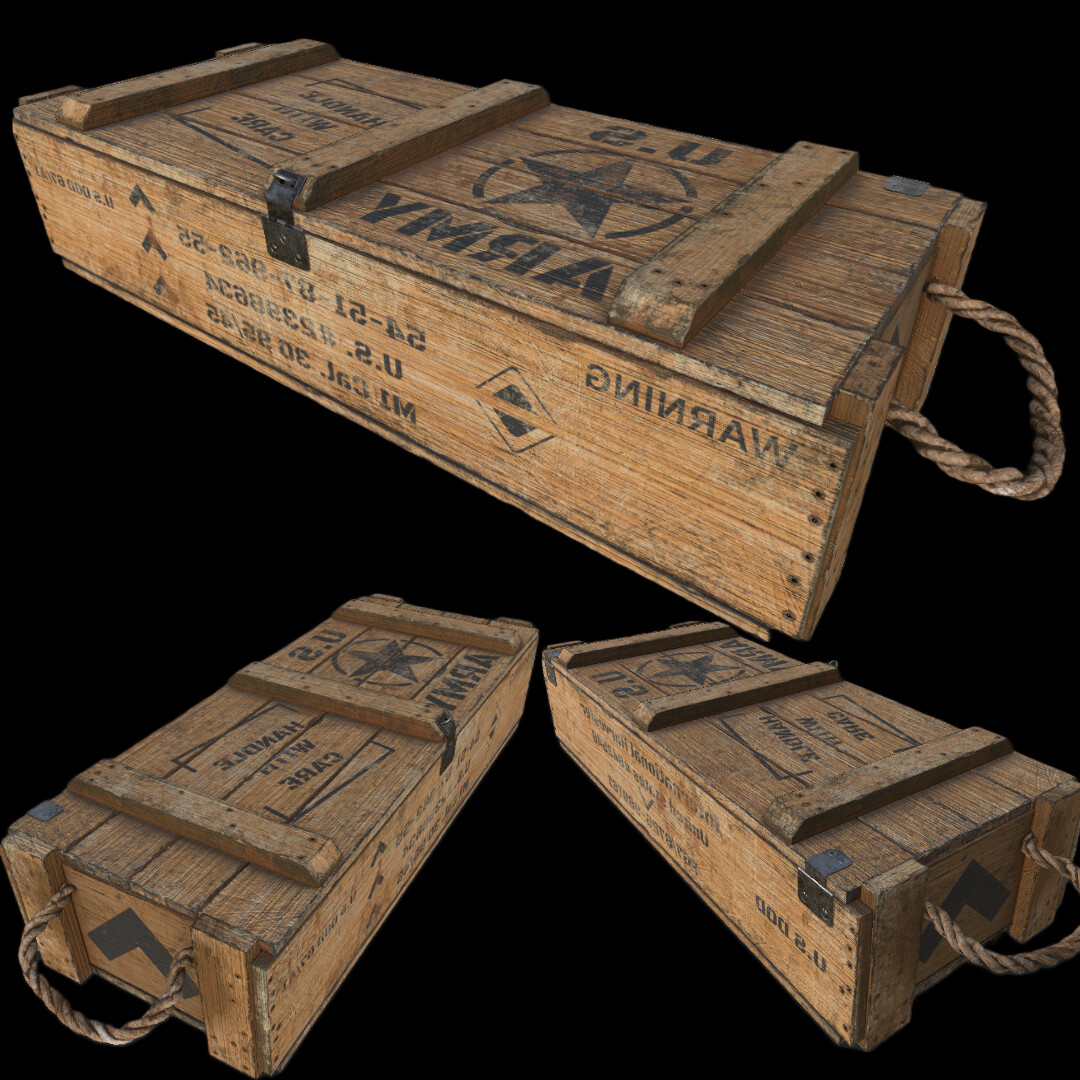 ArtStation - Game Ready Military Crate Asset