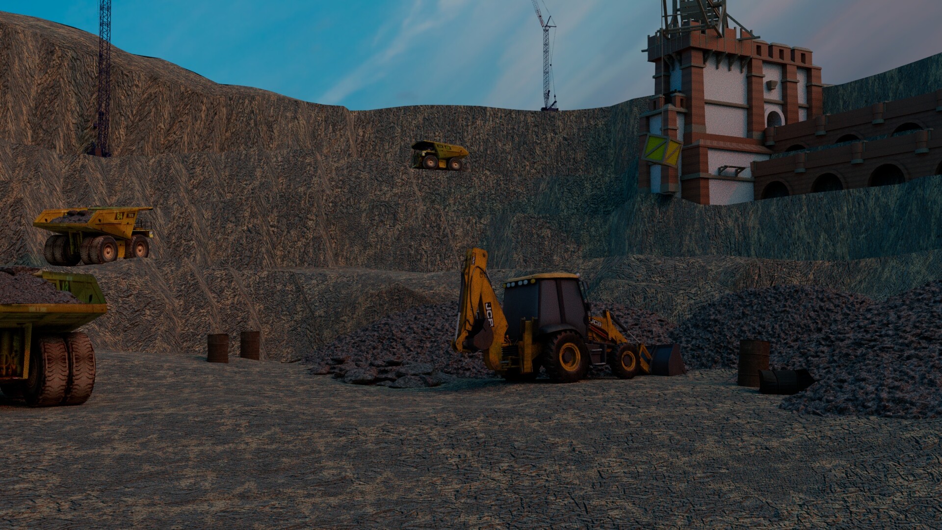 ArtStation - 3d mining pit modeling and rigging (terrain)