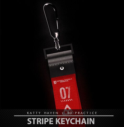 ArtStation - Stripe keychain