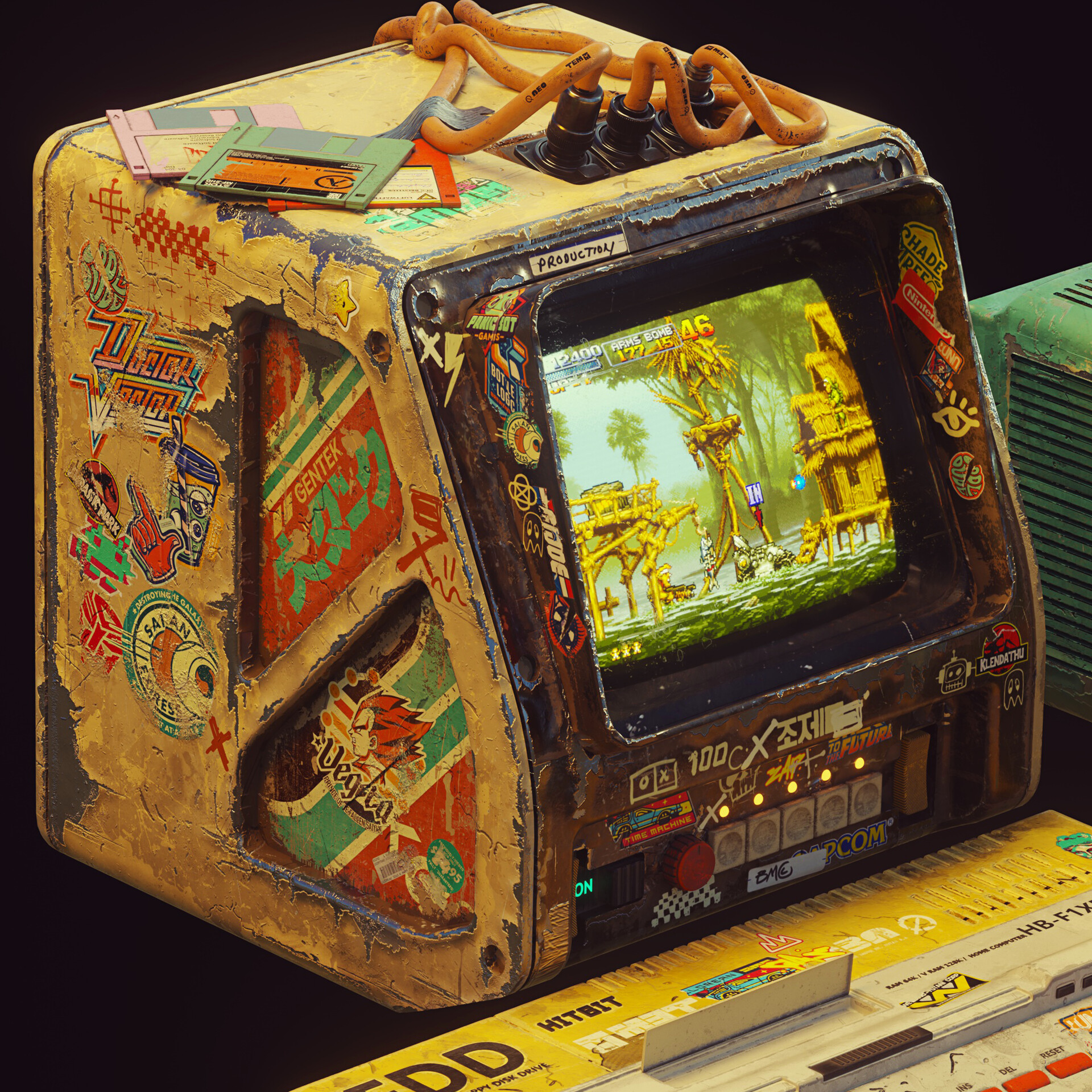 ArtStation - Retro game consoles