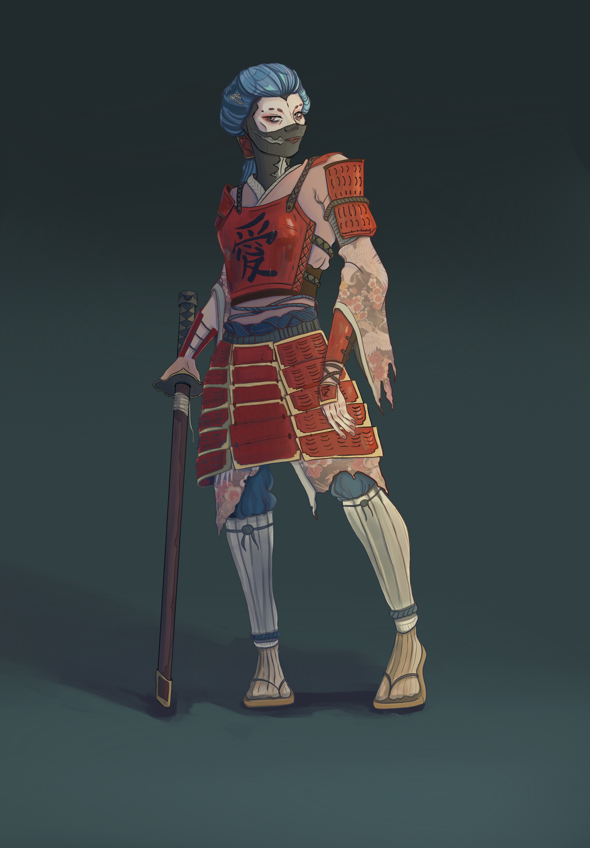 ArtStation - Japanese warrior