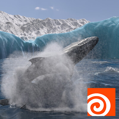 ArtStation - Arctic ocean and whale flip simulation - Houdini