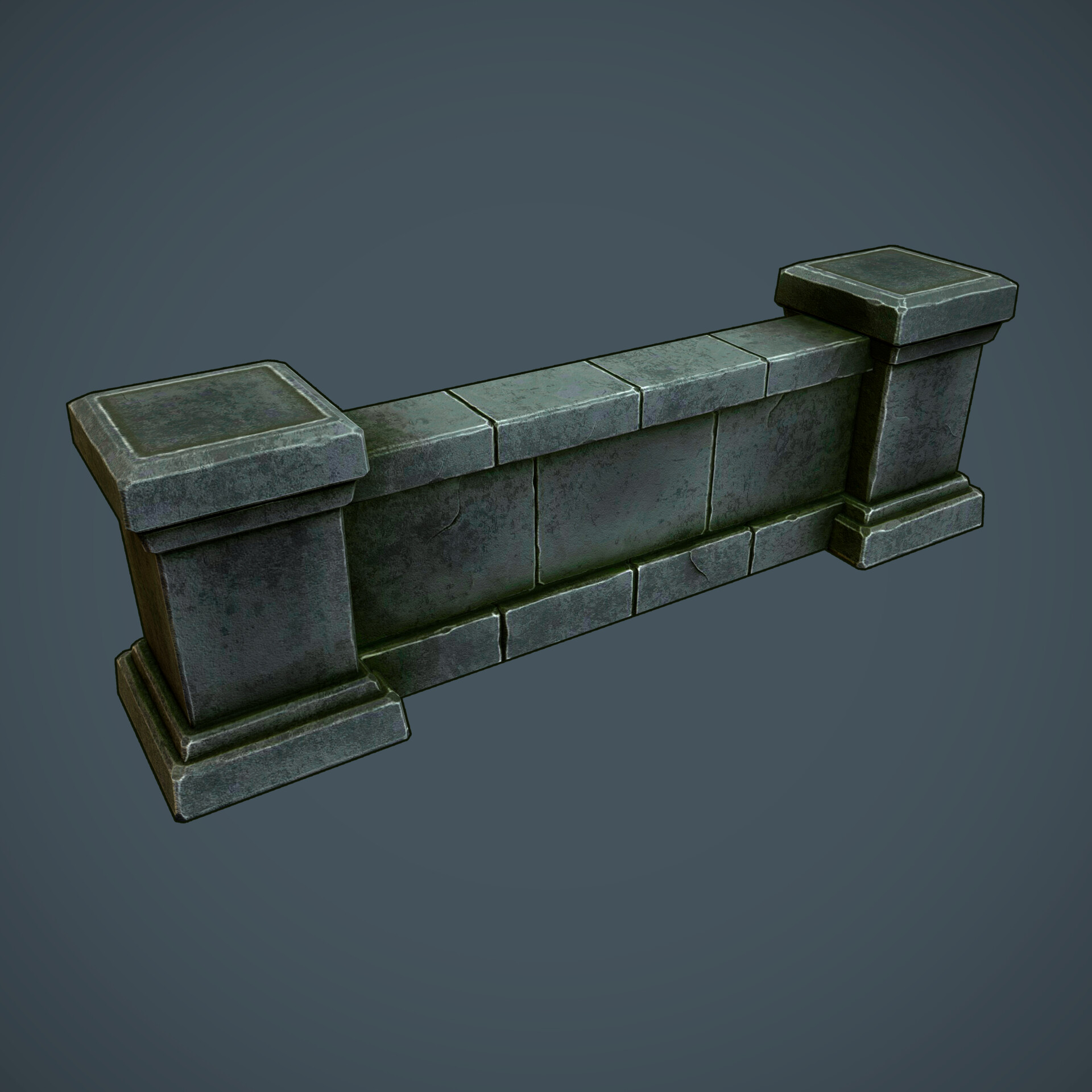 ArtStation - Stone fence