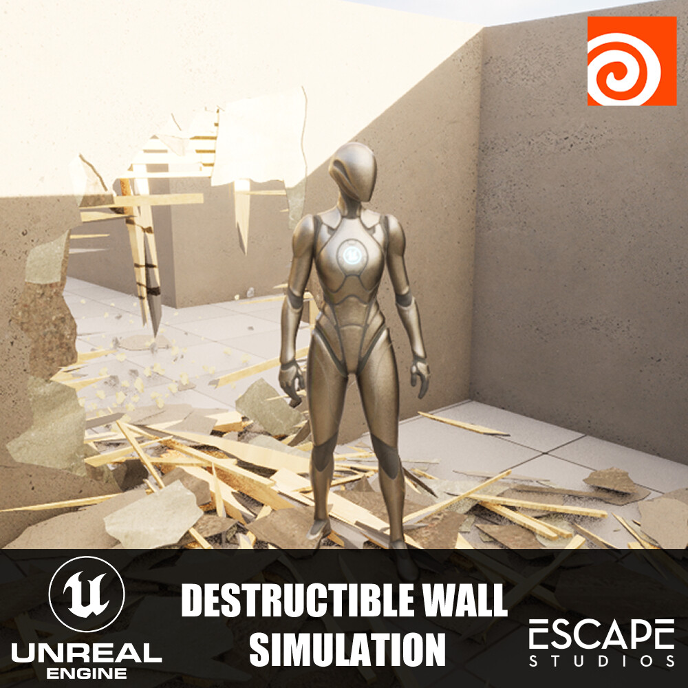 ArtStation - Destructible Wall Simulation