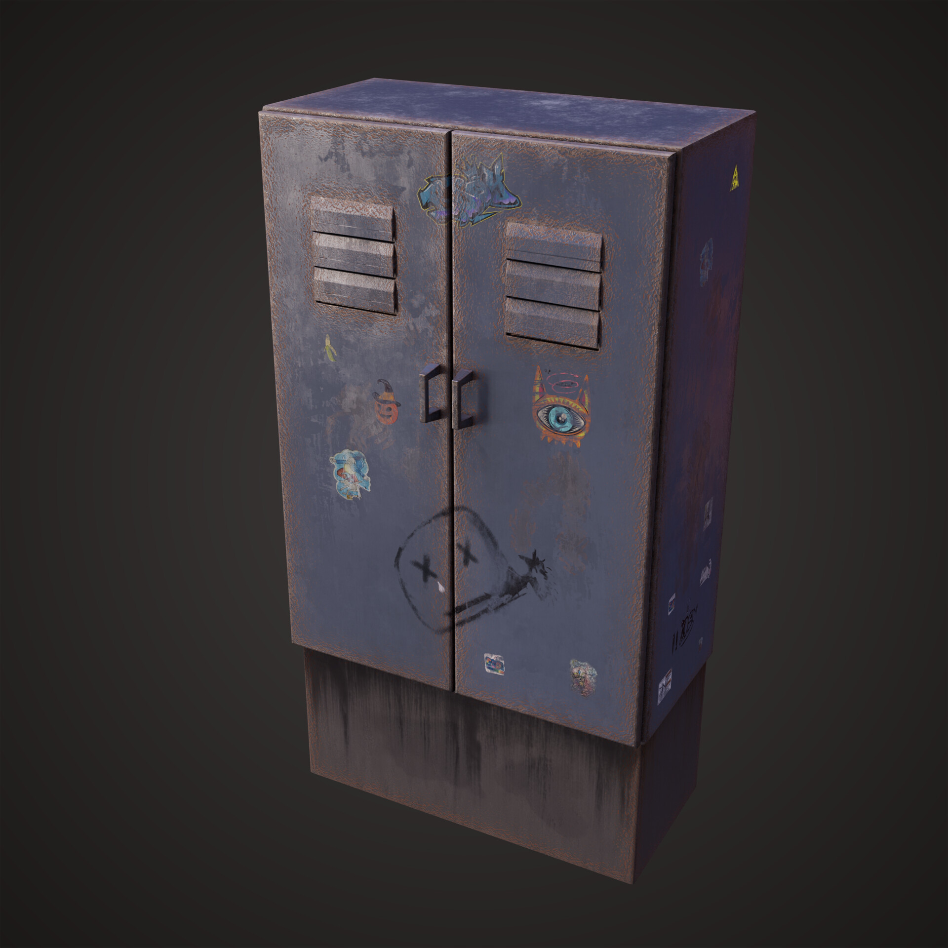 ArtStation - Rusty metal electric box.