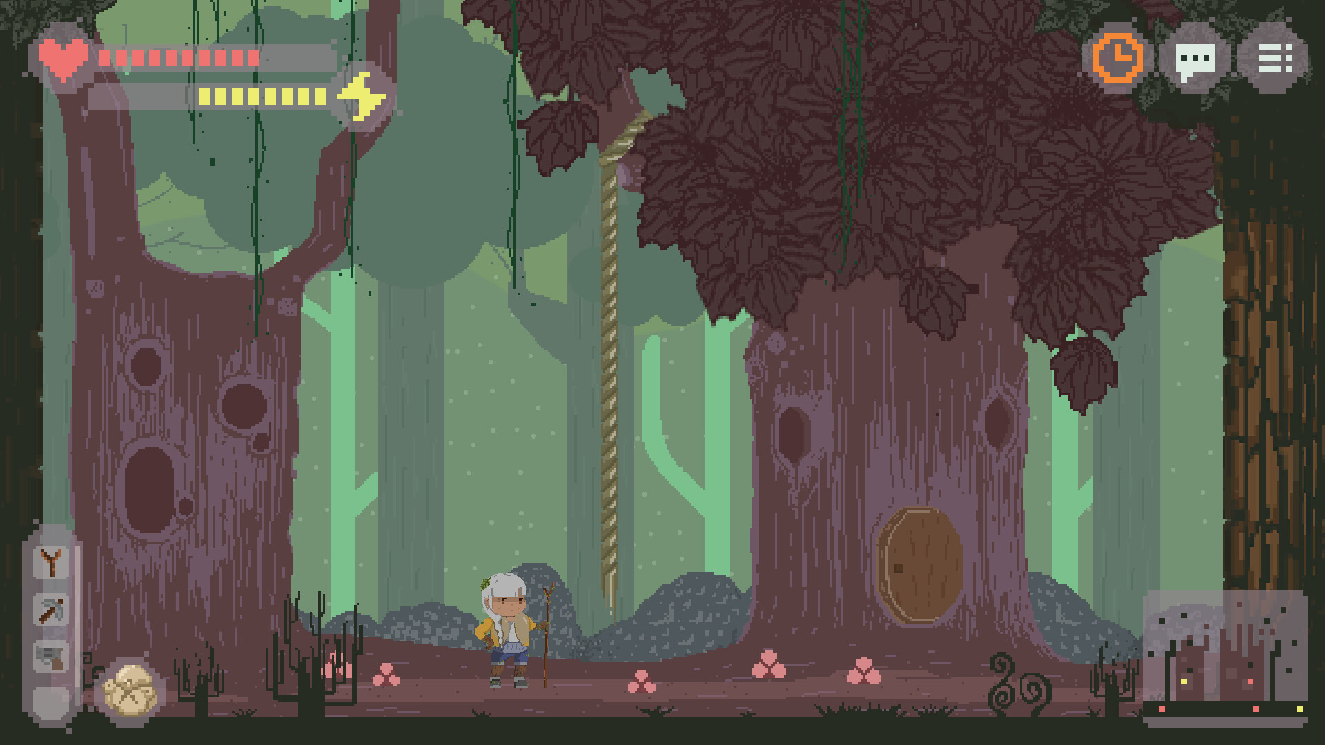 ArtStation - Personal pixel-art game project (UI/Environment)