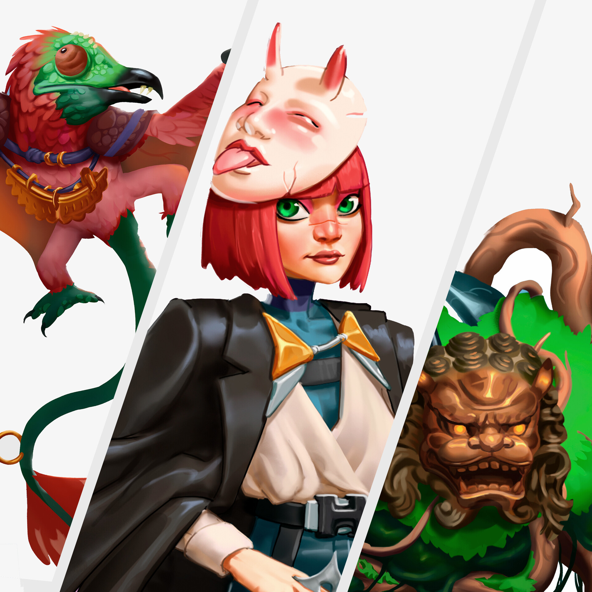 ArtStation - Daemon-hunter character lineup