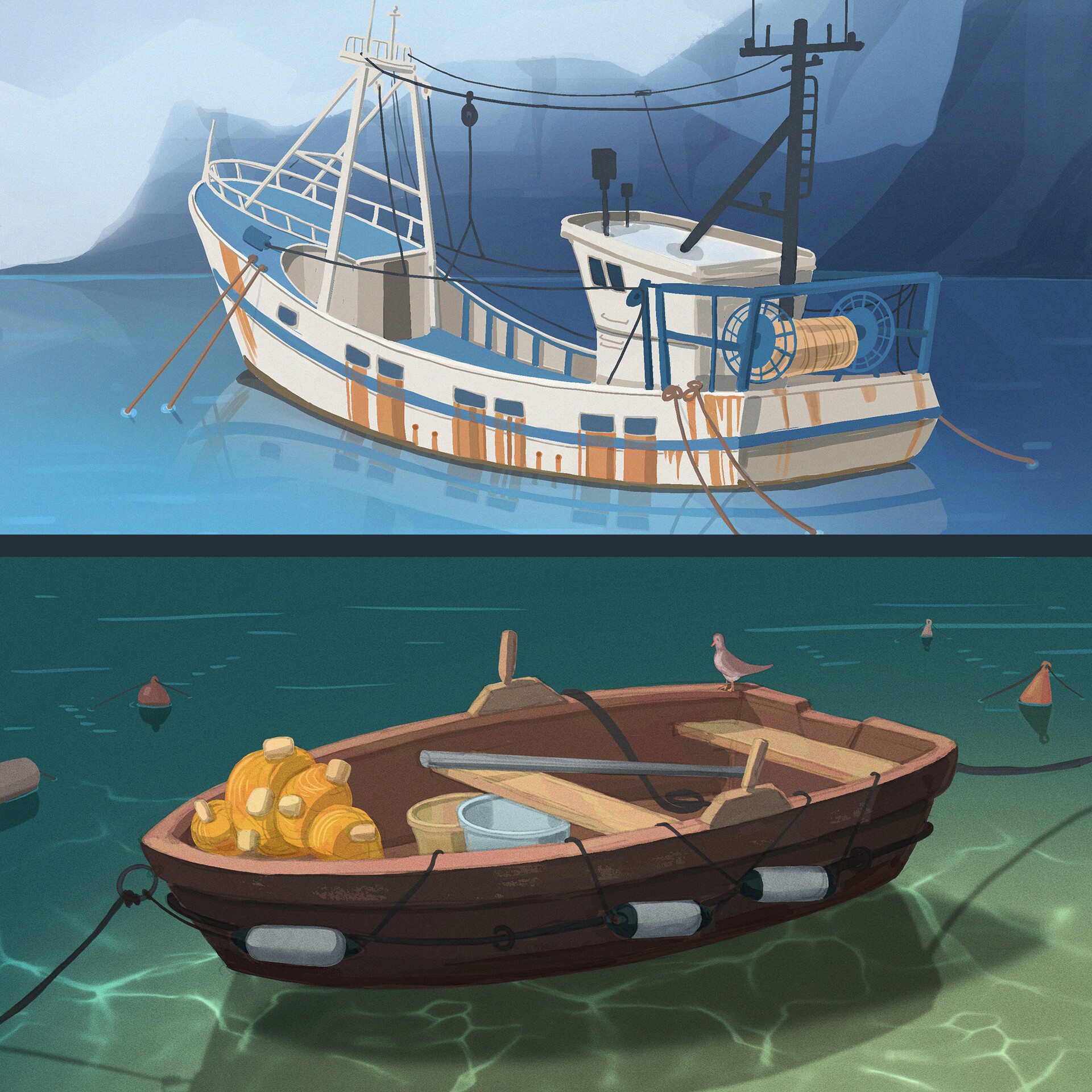 ArtStation - Boats sketches