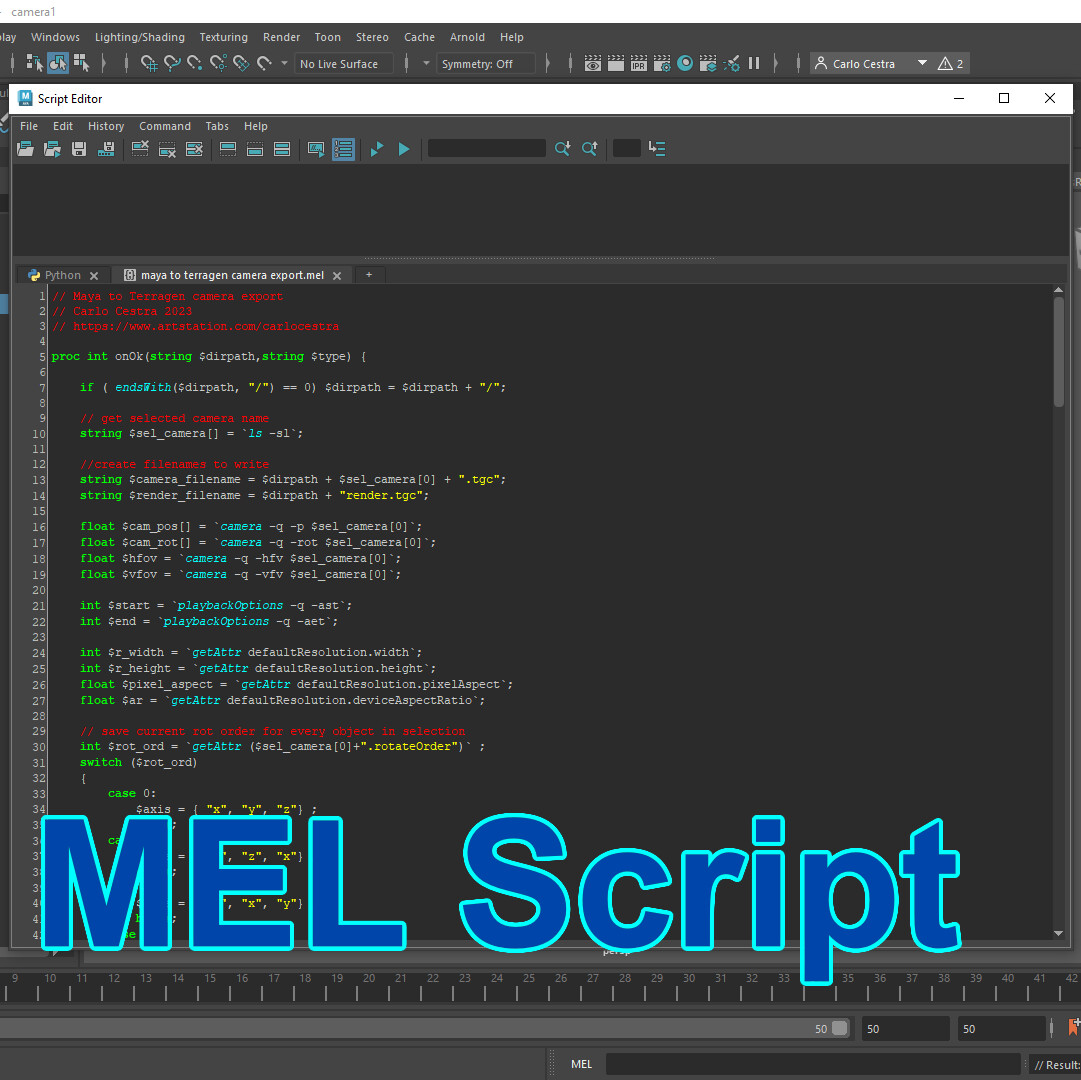 ArtStation - Maya to Terragen camera export