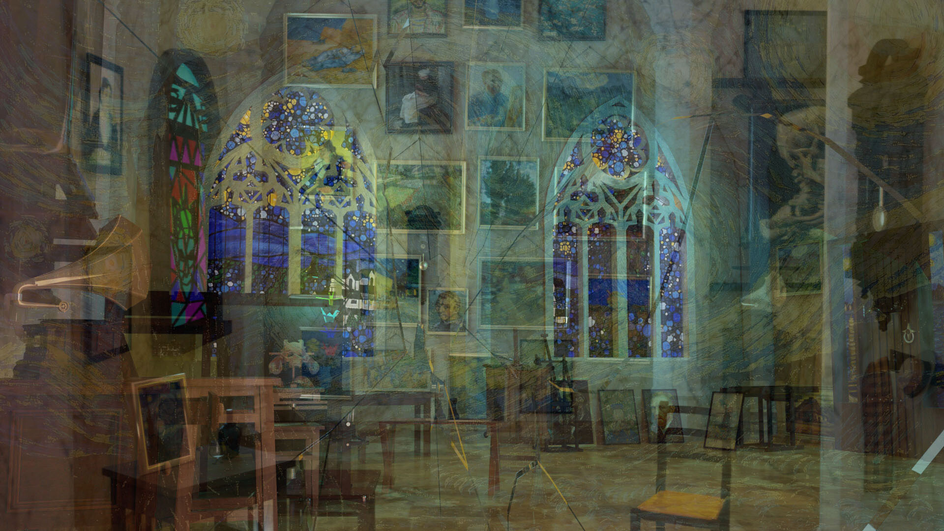 ArtStation - STARRY NIGHT - ROOM - VAN- GOGH