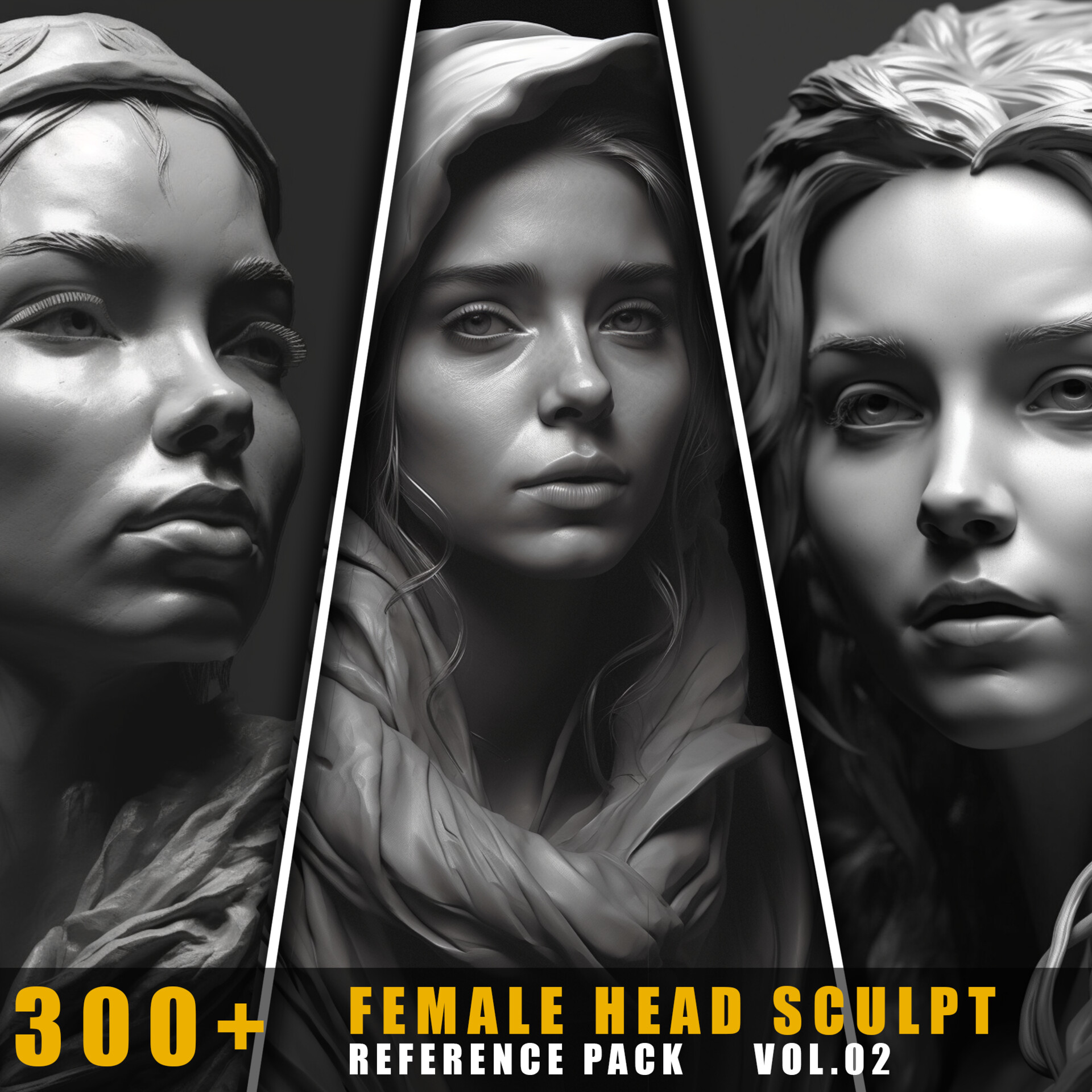 ArtStation - 300+ Female Head Sculpt - References Pack | Vol.02