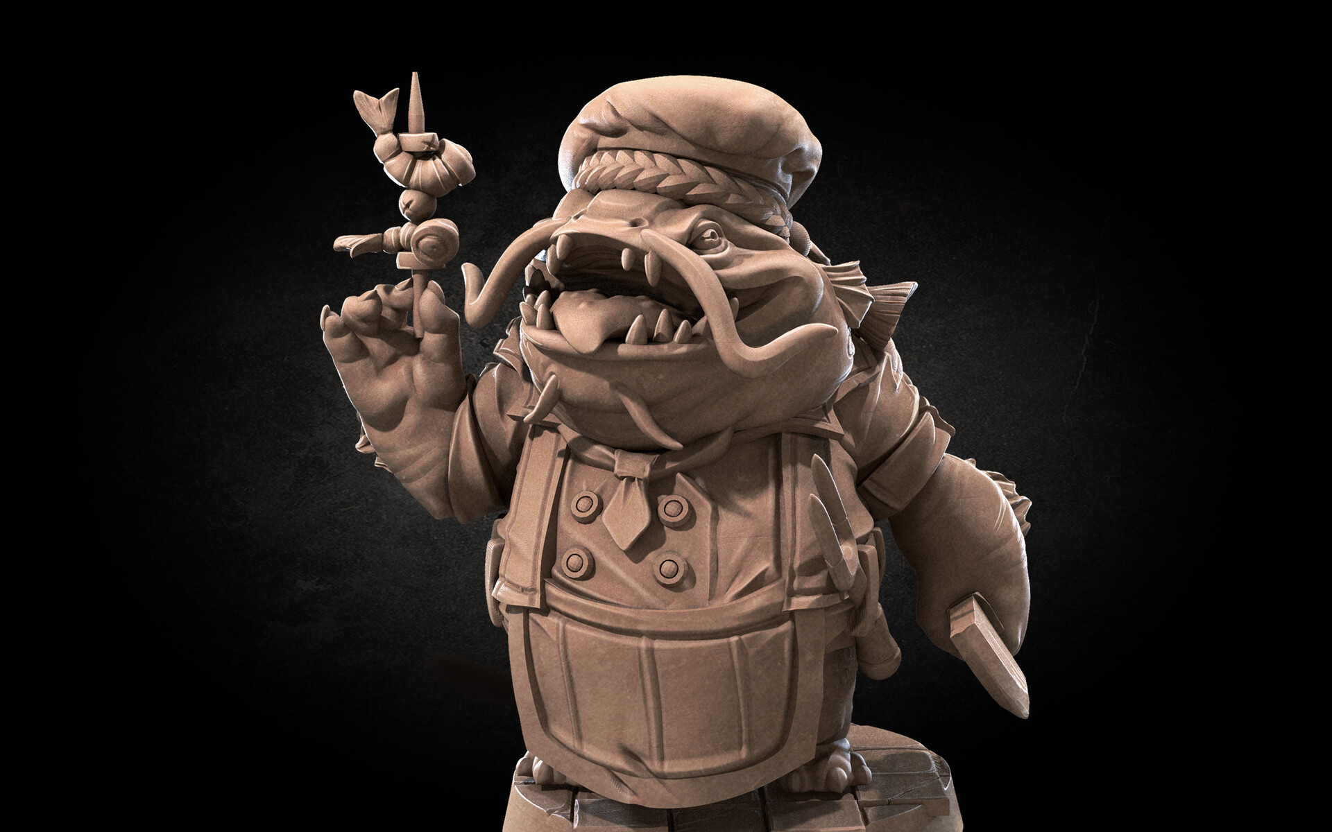 ArtStation - Ganbon-san, the Chef Locathah