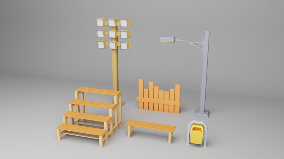 ArtStation - BasketBall Ground Assets