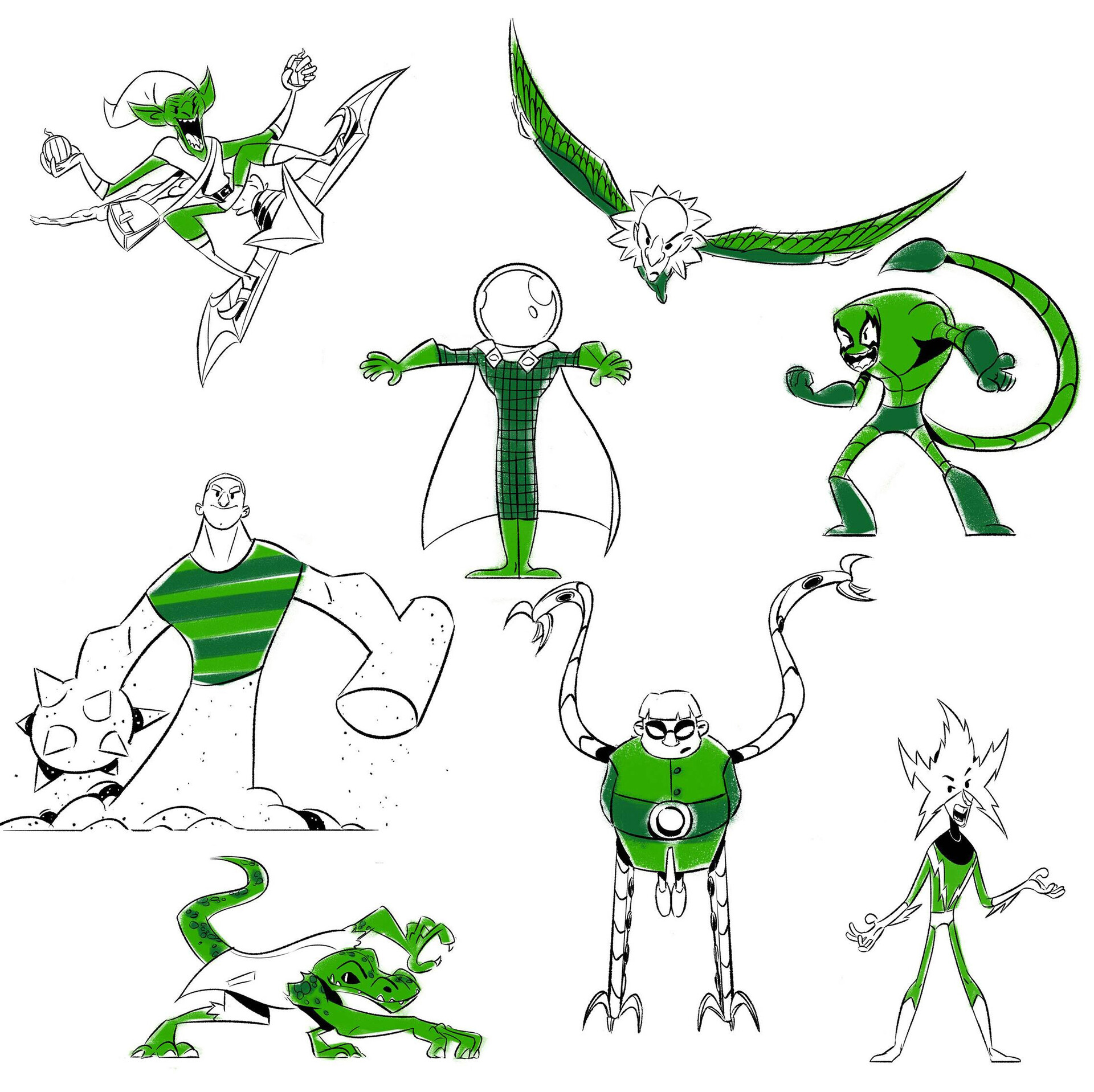 ArtStation - Spidey's Green Villains