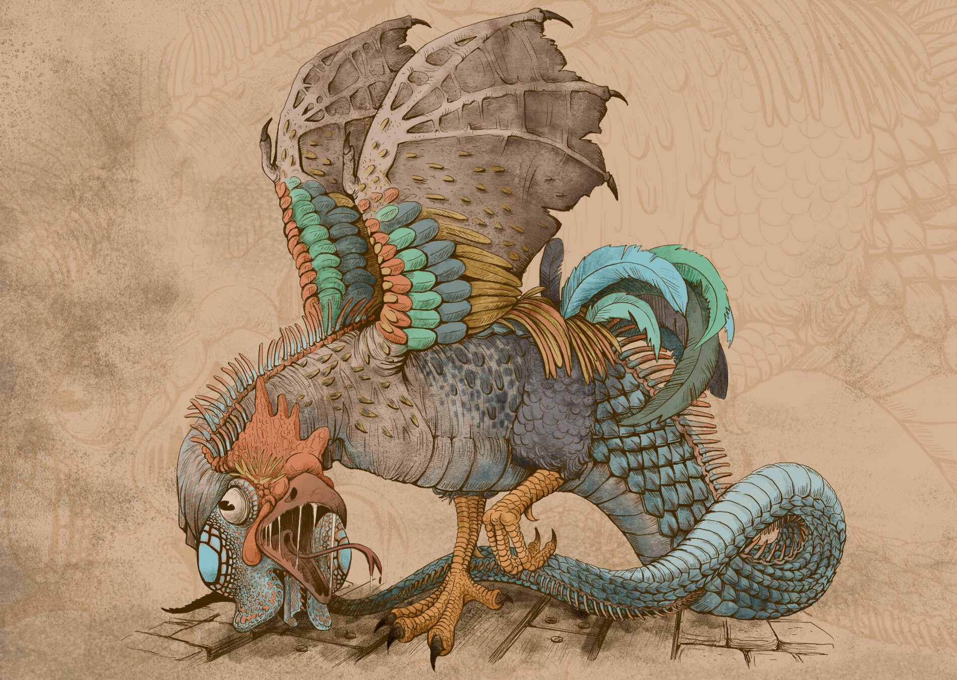 ArtStation - Basilisk - The concept of a Mythological Hybrid