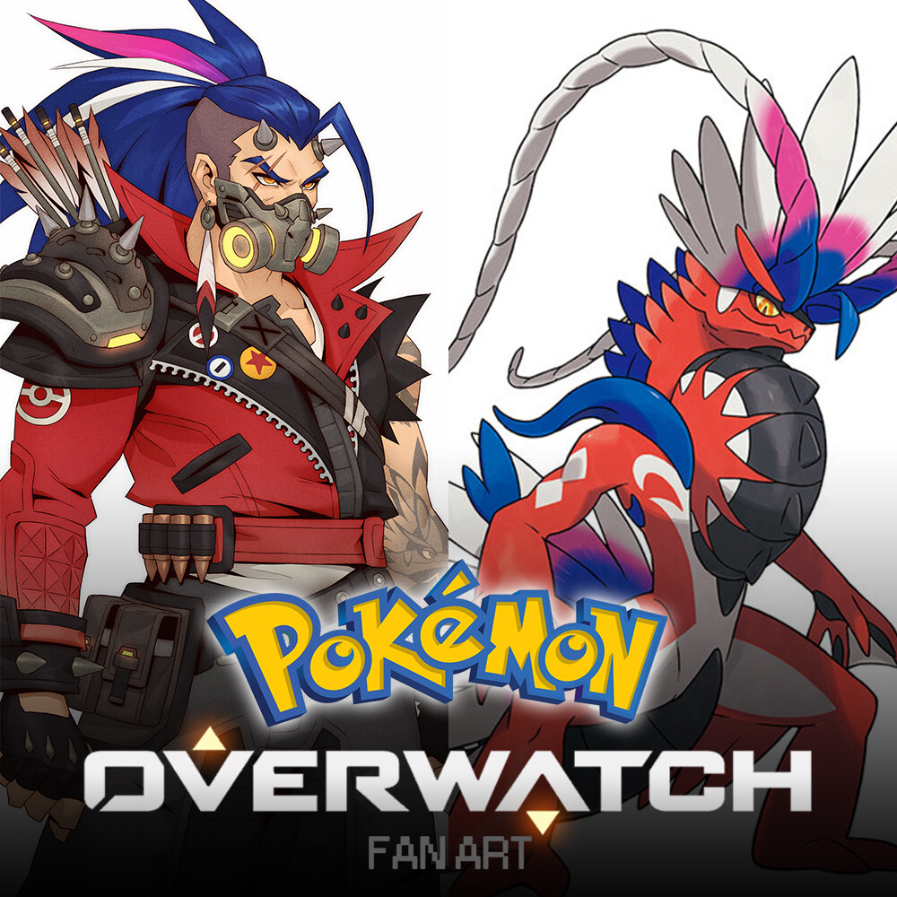 ArtStation - Overwatch Hanzo × Pokémon Scarlet and Violet fanart