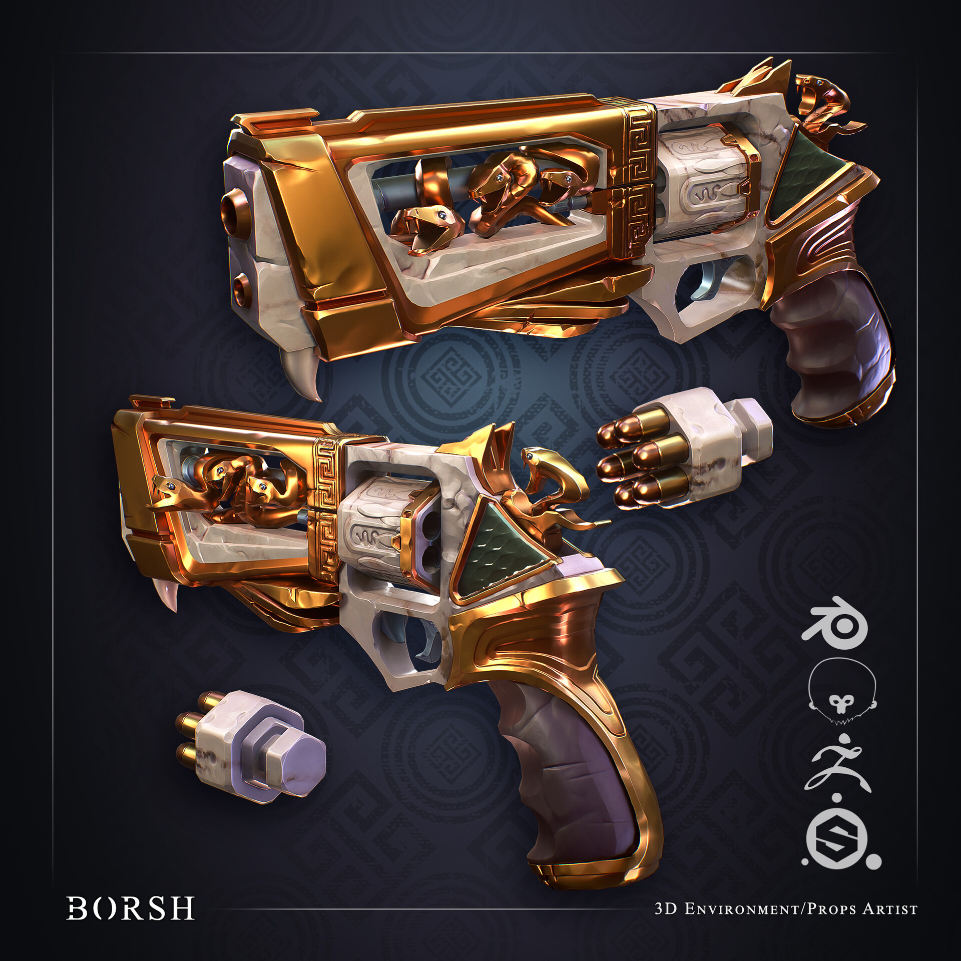 ArtStation - Revolver Sheriff "Medusa" (Valorant fanart)