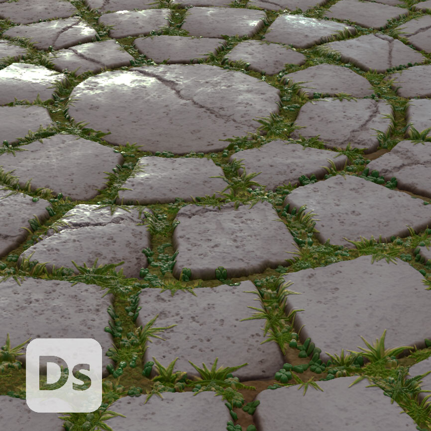 ArtStation - Radial cobblestone pavement