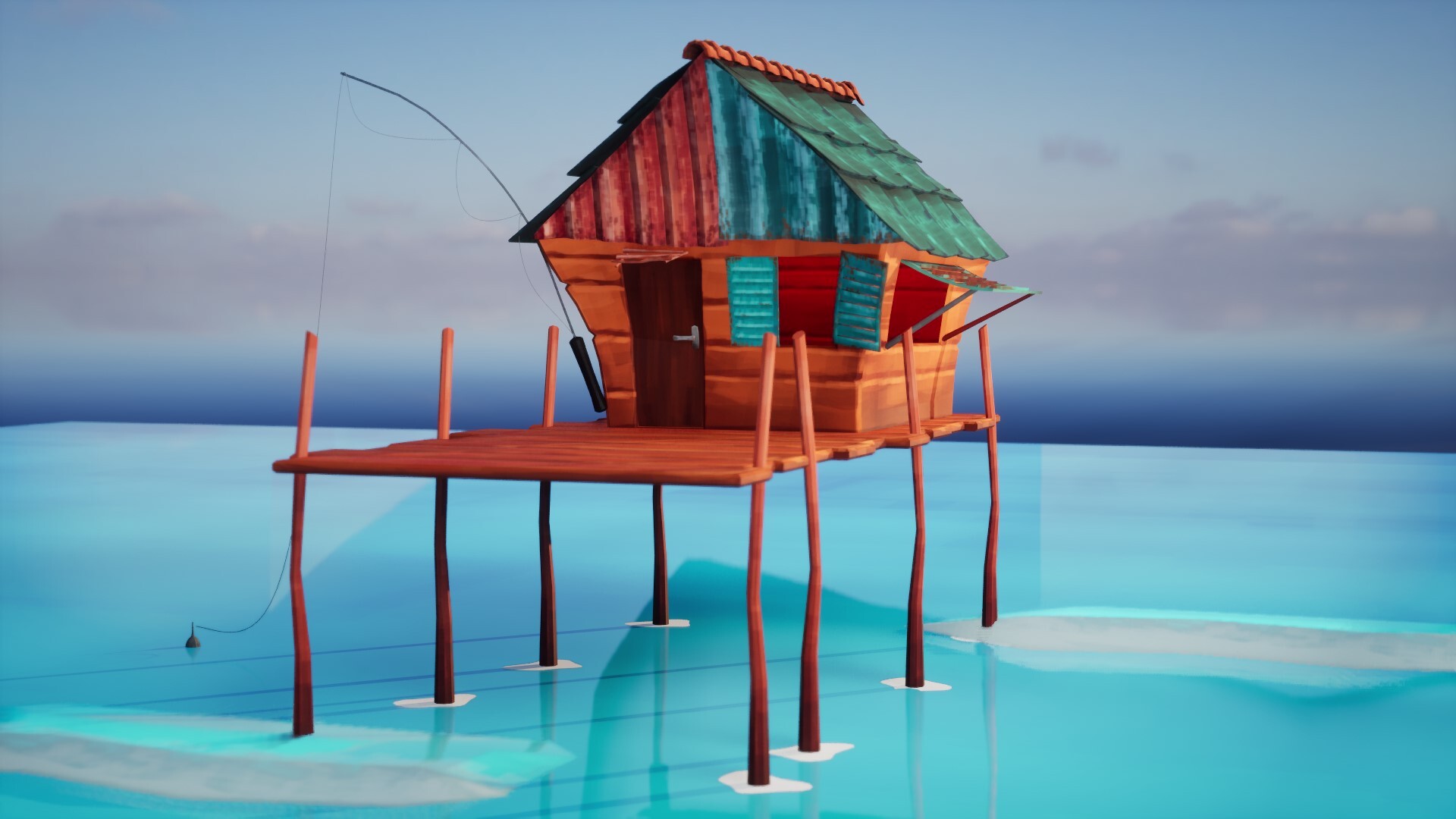 ArtStation - Cabane sur piloti